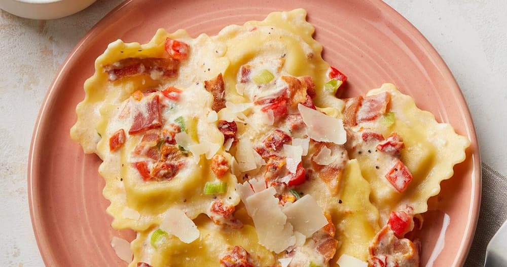 Creamy Sun-Dried Tomato Ravioli | Punchfork