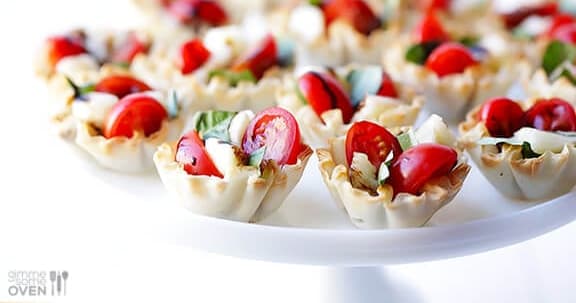 5-Ingredient Caprese Phyllo Cups | Punchfork