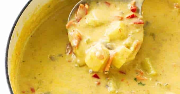 Wild Alaskan Smoked Salmon Chowder | Punchfork