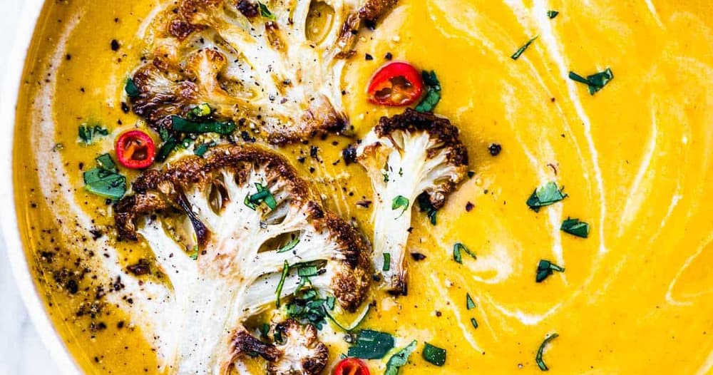 Coconut Curried Cauliflower Soup | Punchfork