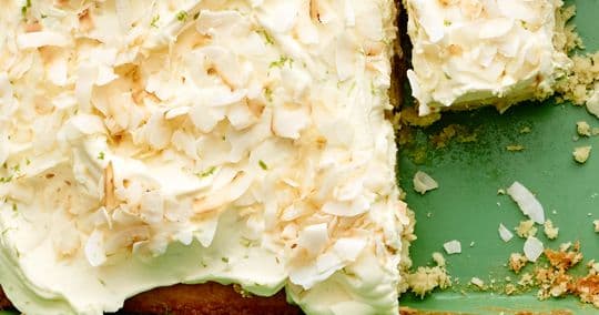 Coconut-key Lime Sheet Cake | Punchfork