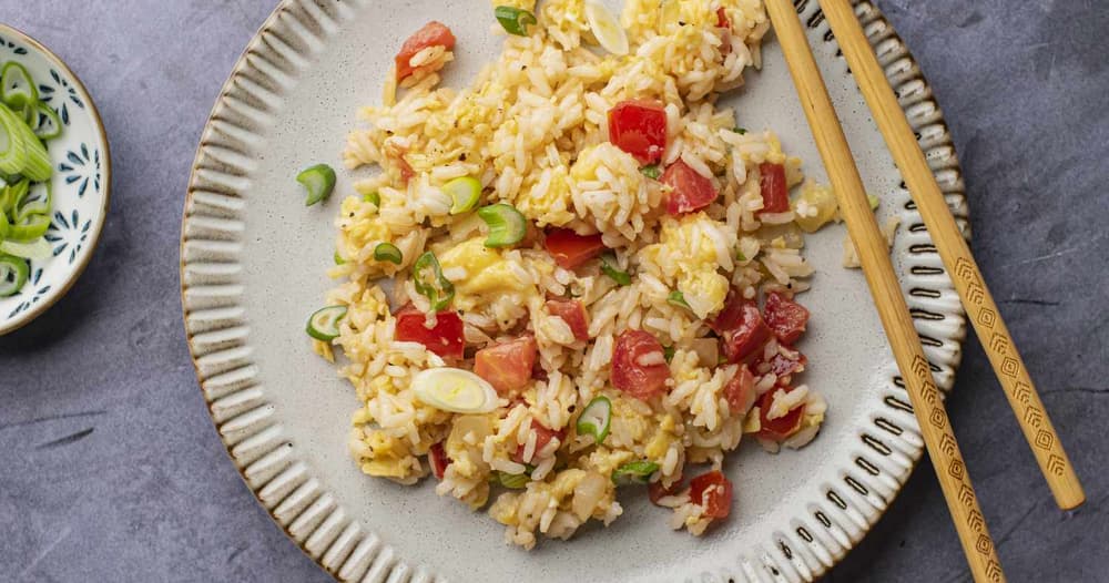 Tomato Egg Fried Rice | Punchfork