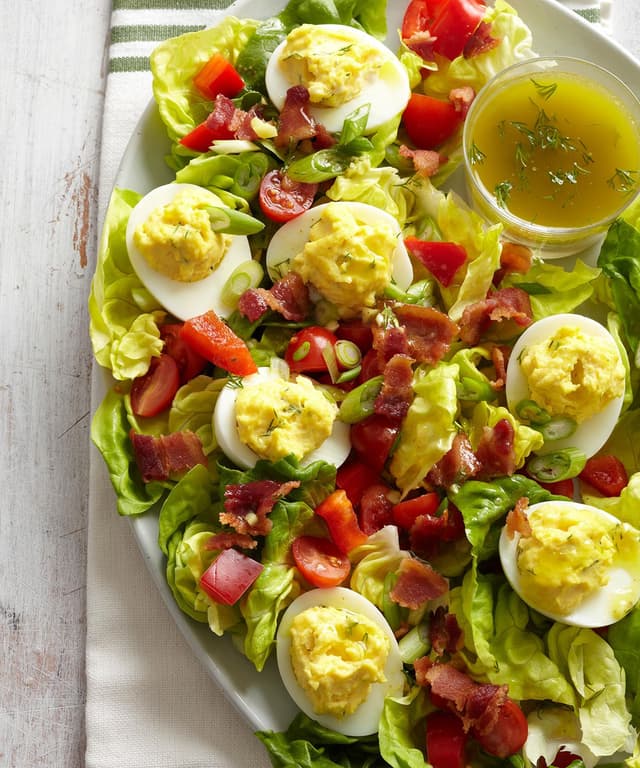 Deviled Egg, Bacon, and Bibb Lettuce Brunch Salad | Punchfork