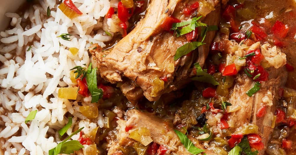 Turkey Neck Gumbo Over Rice | Punchfork