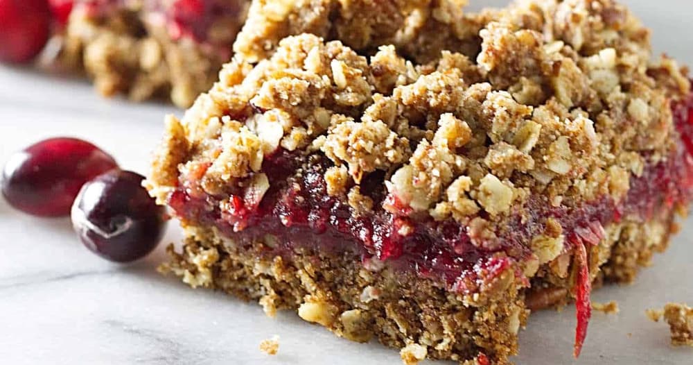 Sprouted Wheat Fresh Cranberry Bars | Punchfork