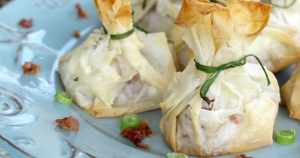 Phyllo Wrapped Shrimp Appetizer with Bacon and Cream Cheese | Punchfork