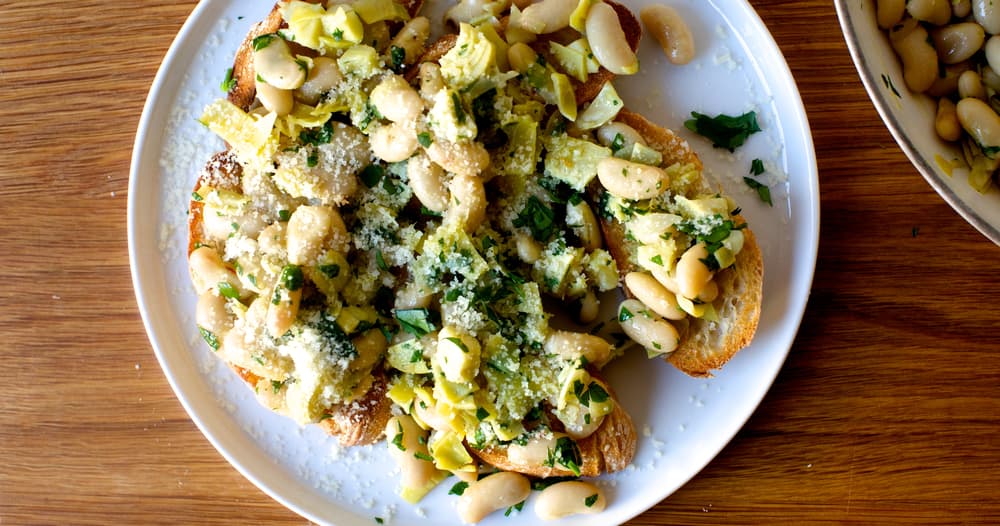 Cannellini Aglio e Olio with Artichokes | Punchfork