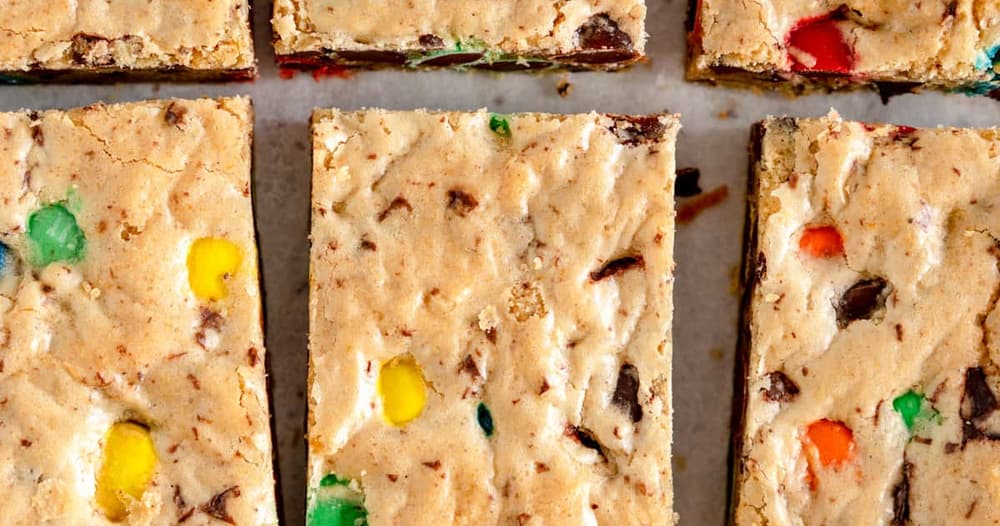 30 Minute M&M Cookie Bars | Punchfork
