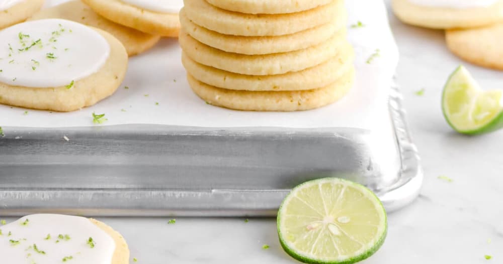 Slice and Bake Key Lime Shortbread Cookies | Punchfork