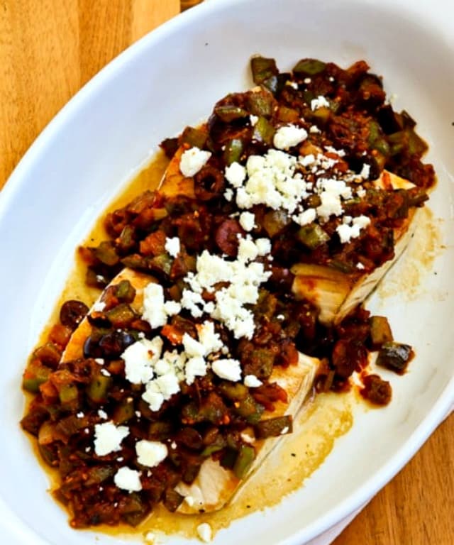 Pan Seared Mahi Mahi with Mediterranean Salsa | Punchfork