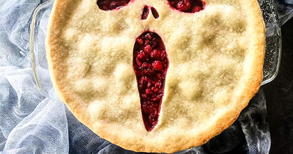 Spooky Halloween Scream Raspberry Pie | Punchfork