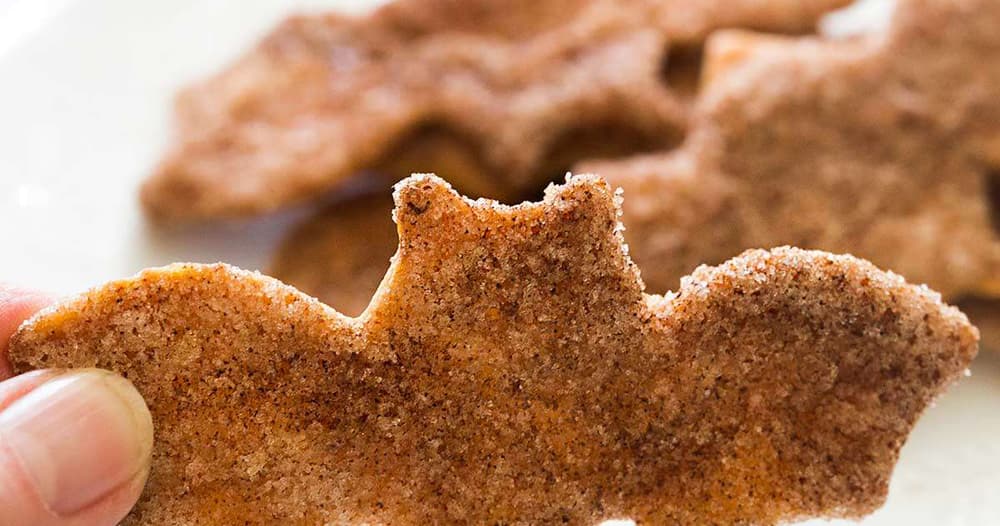 "Spooky" Cinnamon Sugar Flour Tortilla Crisps | Punchfork