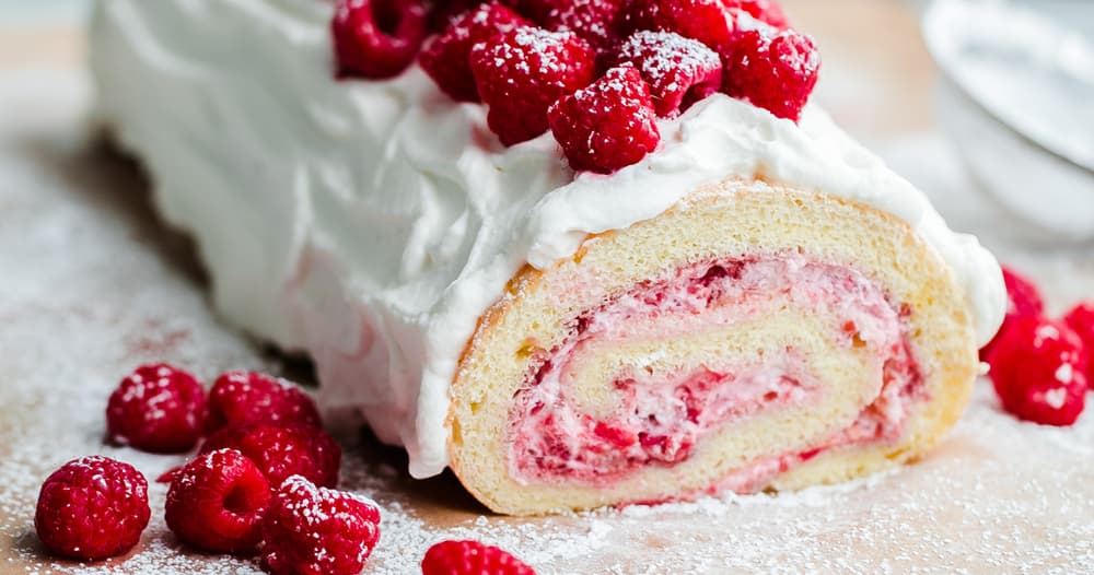Raspberry Roll Cake | Punchfork