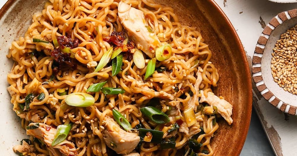 Ginger Scallion Chicken Ramen Noodles | Punchfork