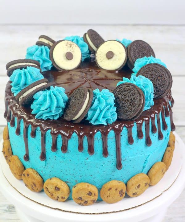 Easy Cookie Monster Cake | Punchfork