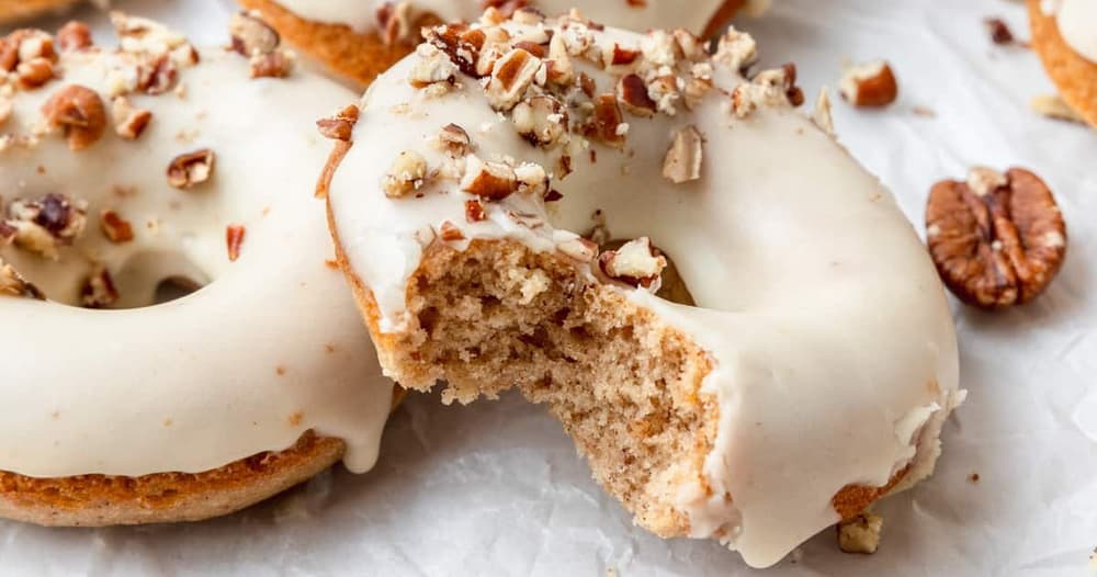 Brown Butter Maple Pecan Donuts | Punchfork