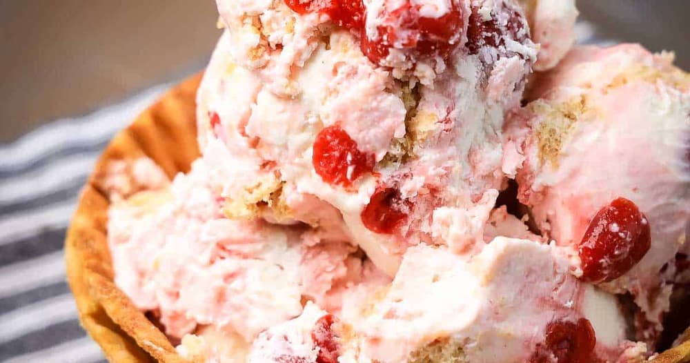 Easy Cherry Ice Cream (No Churn) | Punchfork