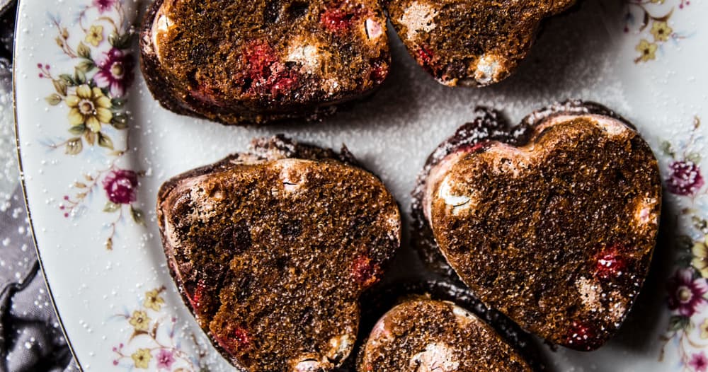 Heart-Shaped Brookies | Punchfork