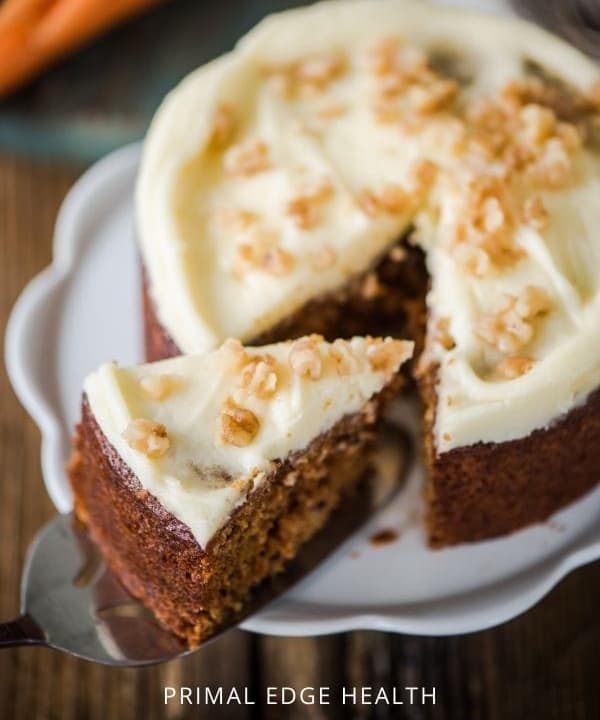 Ketogenic Carrot Cake with Cream Cheese Frosting | Punchfork