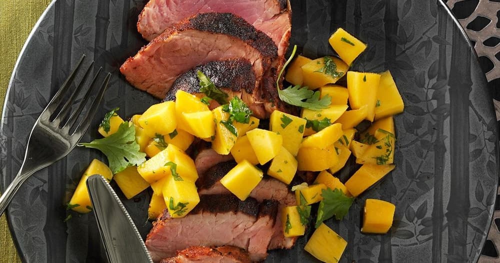 Spicy Pork Tenderloin with Mango Salsa | Punchfork