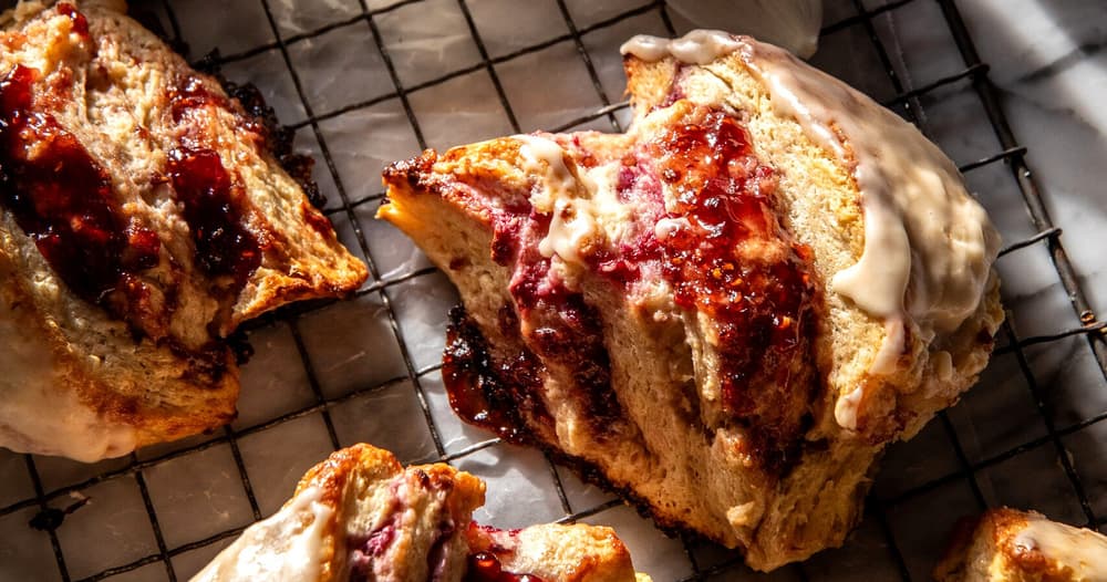 Layered Raspberry Scones | Punchfork