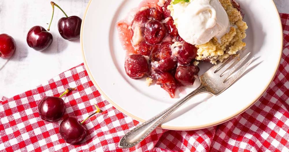 Old Fashioned Gluten-Free Cherry Cobbler | Punchfork