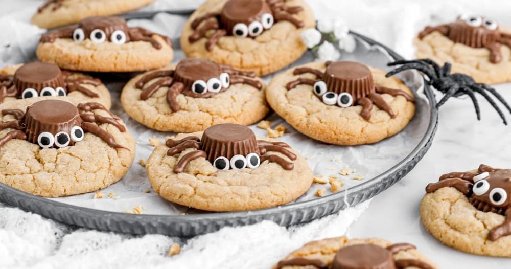 Chewy Peanut Butter Cup Spider Cookies | Punchfork