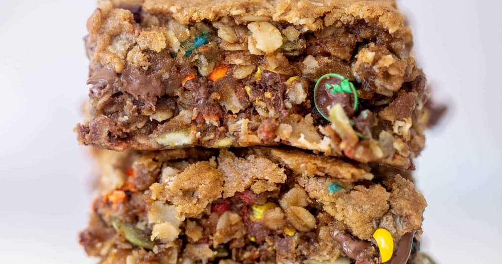 Autumn Monster Cookie Bars | Punchfork