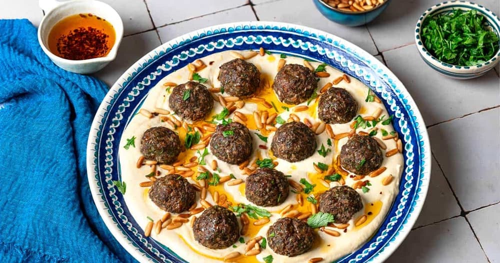 Middle Eastern Kofta Meatballs with Hummus | Punchfork