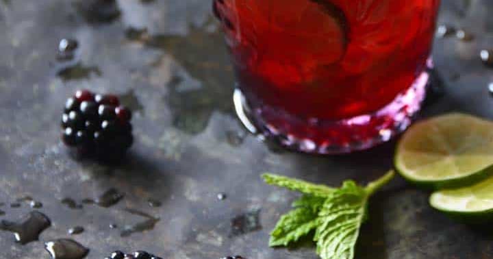 Blackberry Lime Mocktail Spritzer (Loganberry Drink Copycat) | Punchfork