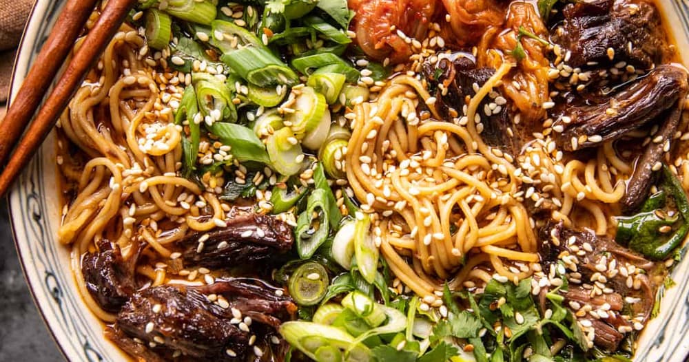 Spicy Short Rib Peanut Ramen | Punchfork