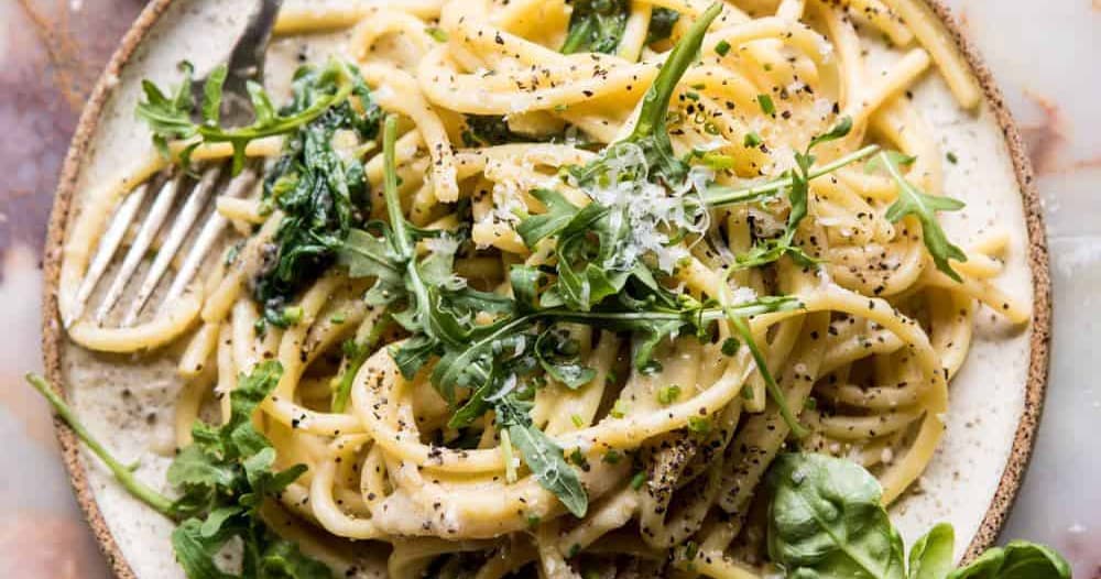 Cacio e Pepe with Arugula and Lemon | Punchfork