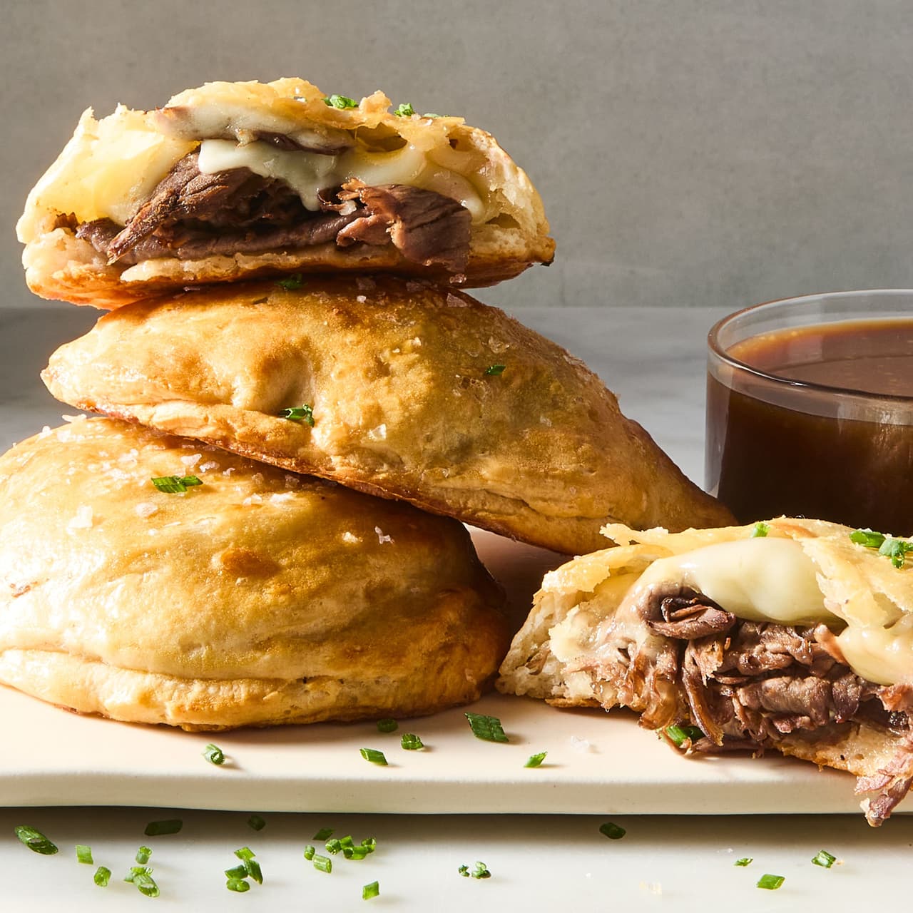 French Dip Stuffed Biscuits | Punchfork