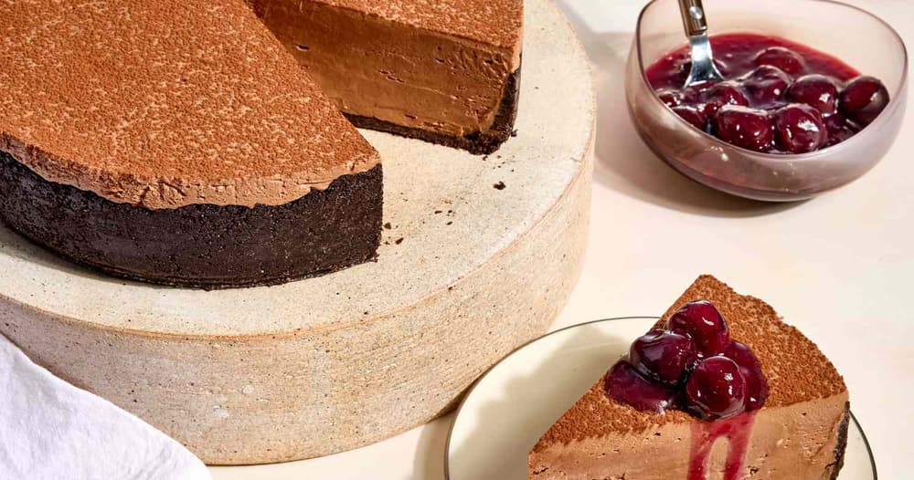 No-Bake Chocolate-Cherry Cheesecake | Punchfork