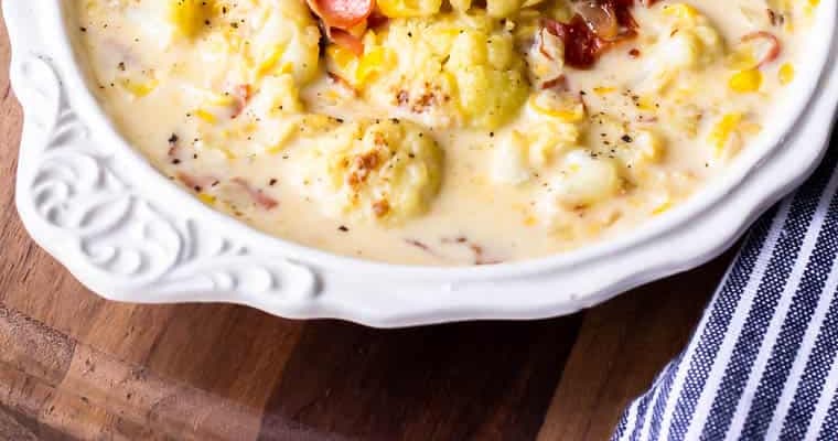 Roasted Cauliflower Corn Chowder | Punchfork