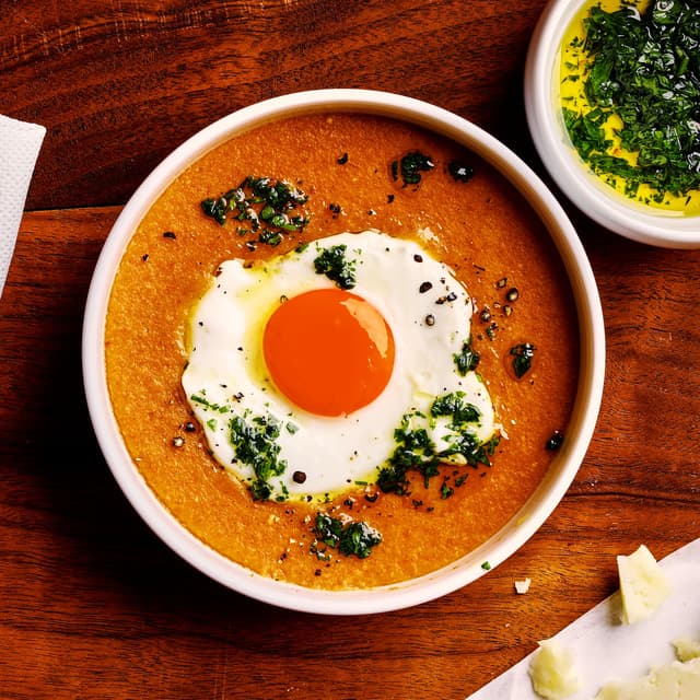 Burnt Toast Soup with an Egg on It | Punchfork