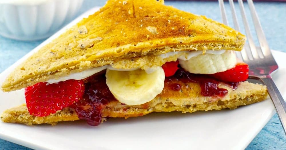 PB&J Pancake Sandwich | Punchfork