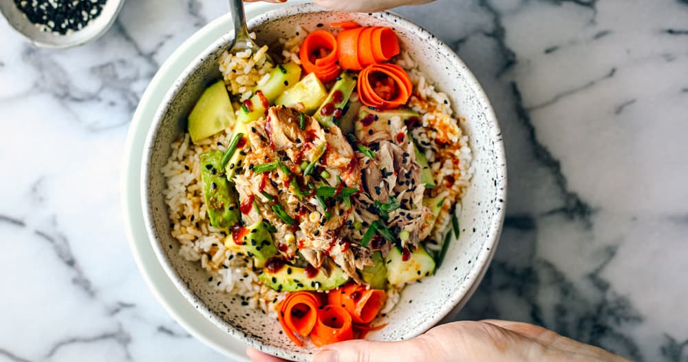 Sesame Ginger Rice Bowls with Mackerel | Punchfork