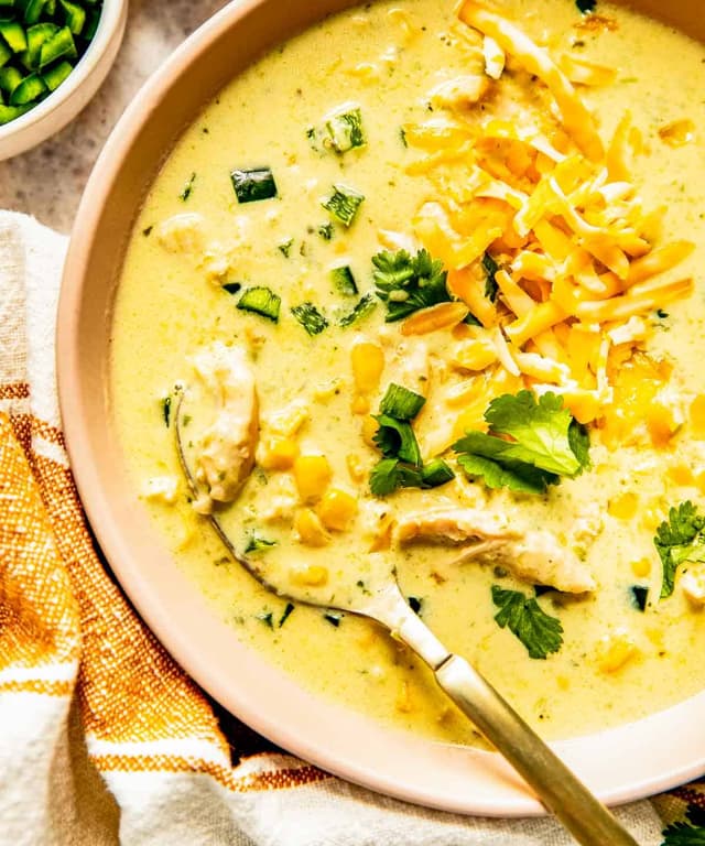 Creamy Chicken Poblano Soup | Punchfork