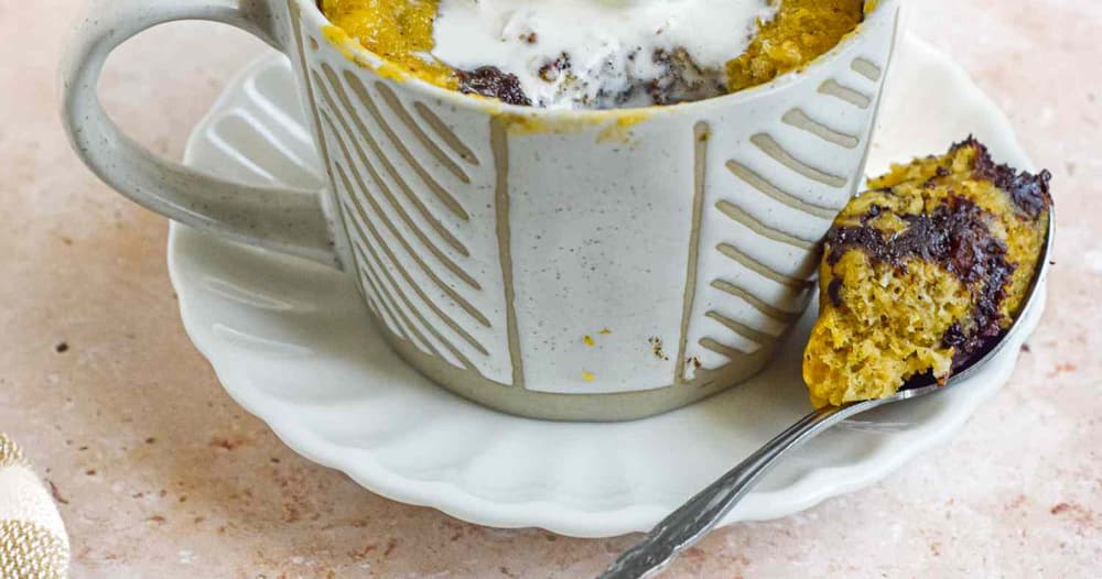 Banana Bread Chocolate Chunk Mug Cake | Punchfork