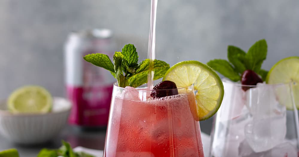 Sparkling Cherry Lime Mocktail | Punchfork