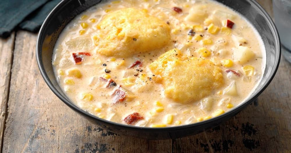 Corn Chowder with Dumplings | Punchfork