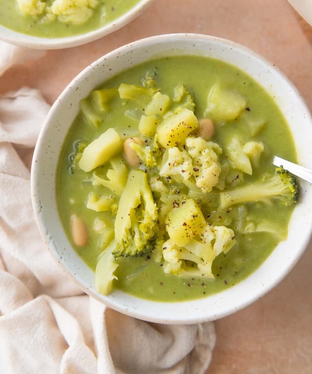 Vegan Broccoli and Cauliflower Soup | Punchfork