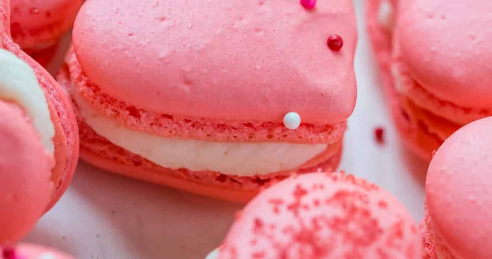 Heart Macarons with Lemon Buttercream | Punchfork
