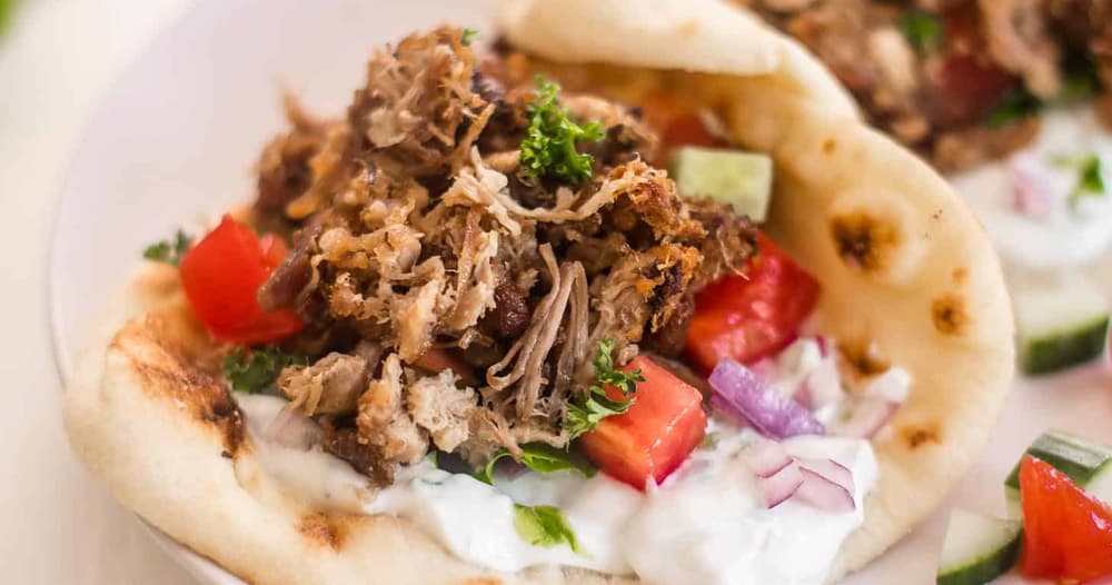 Slow Cooker Greek Gyros with Crispy Pork | Punchfork