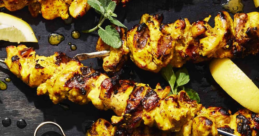 Saffron Chicken Kebabs | Punchfork