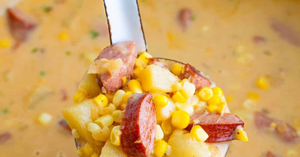 Kielbasa Corn Chowder | Punchfork