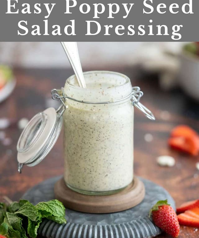 Creamy Poppy Seed Salad Dressing with Greek Yogurt | Punchfork