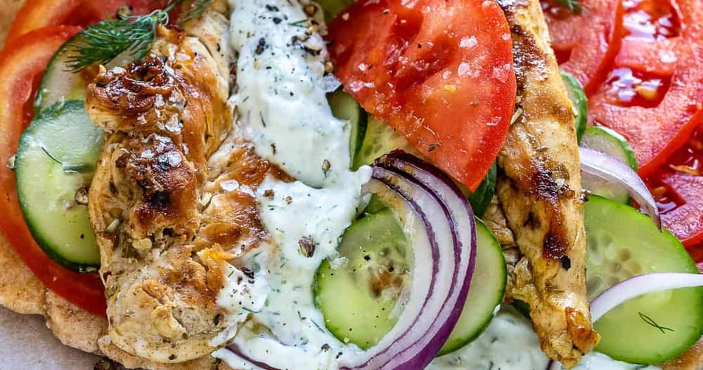 Grilled Chicken Gyro Sandwich | Punchfork