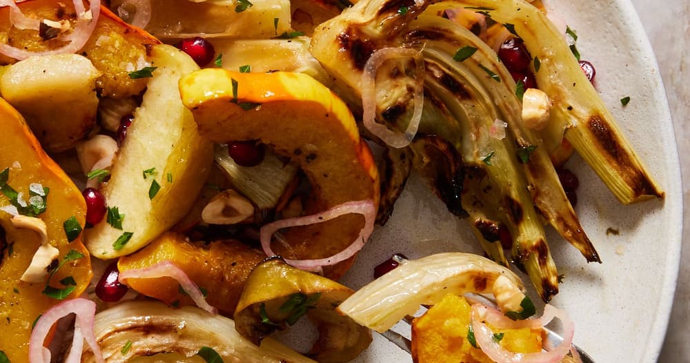 Roasted Fennel with Delicata Squash & Apples | Punchfork